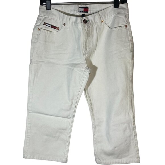 Tommy Hilfiger | Jeans | Tommy Jeans Capris Short Pants White Zip Up ...